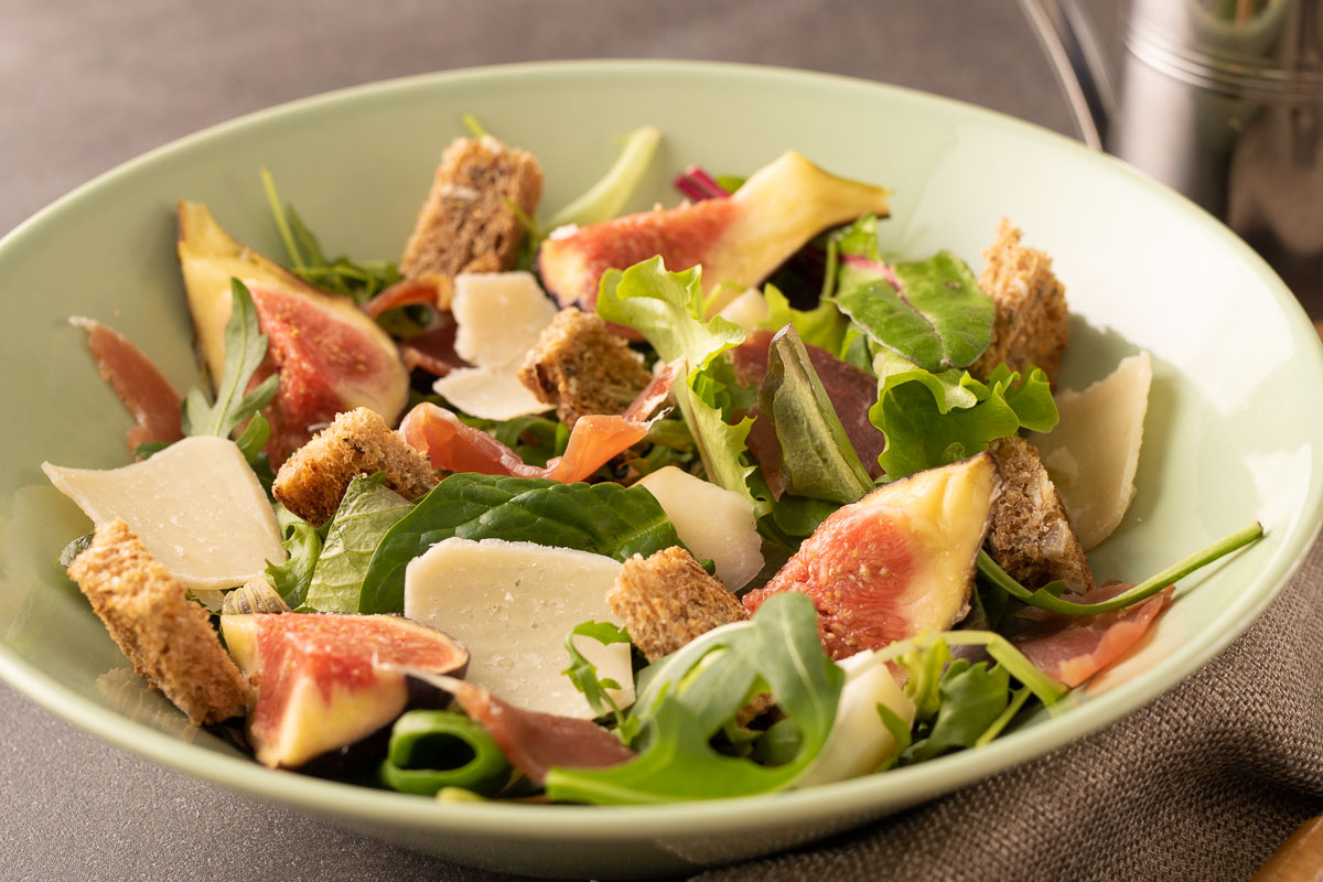 Herfstslaatje met aardpeer en vijg | Fabilicious